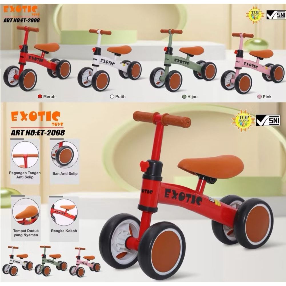 Jual Balance Push Bike Exotic ET 2008 Sepeda Keseimbangan Anak Roda ...