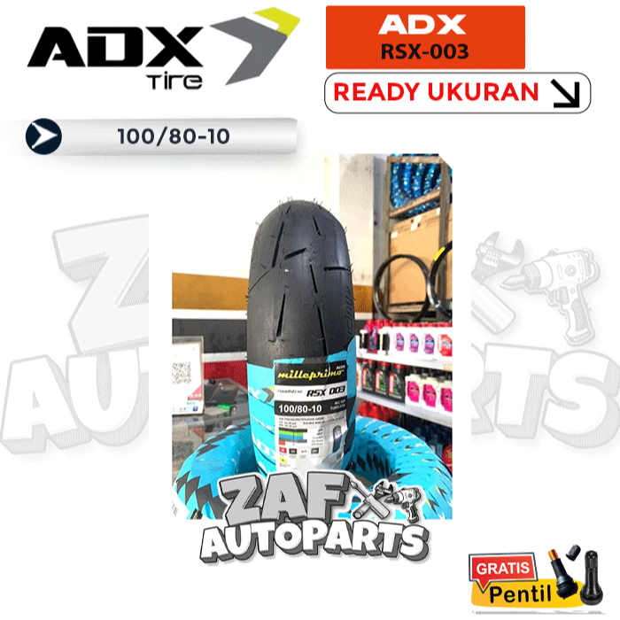 Jual BAN MOTOR RING 10 100/80 ADX MILLEPRIMO RSX003 TUBELESS VESPA ...
