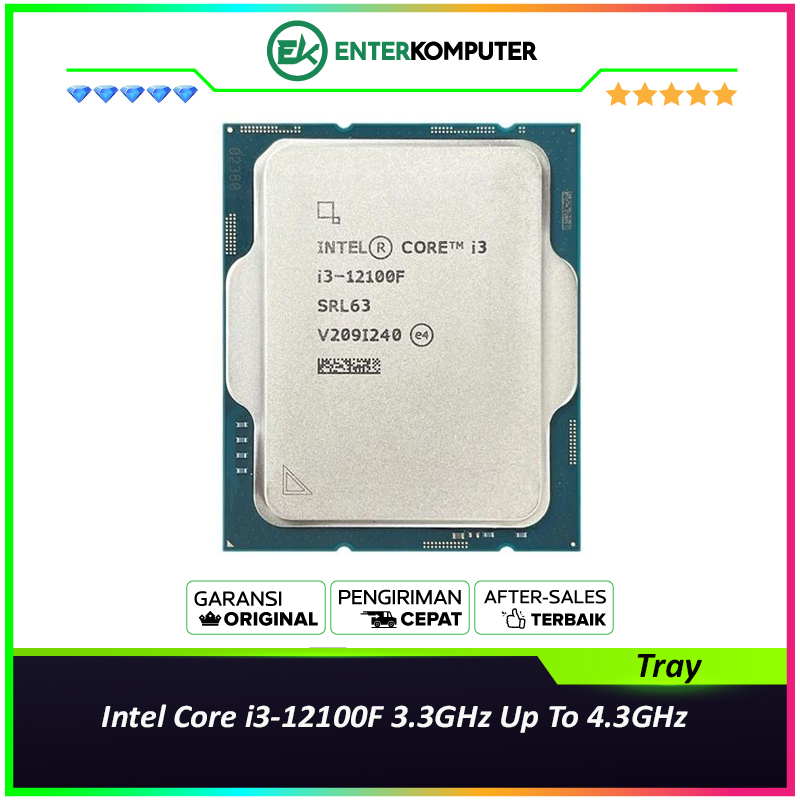 Jual Intel Core i3-12100F 3.3GHz Up To 4.3GHz - Cache 12MB [Tray] LGA ...