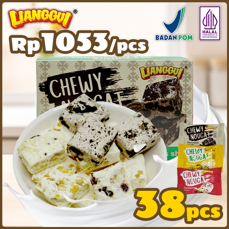 Jual [ Lianggui] NOUGAT CHOCOLATE I NOUGAT CRANBERRY | NOUGAT MANGO ...