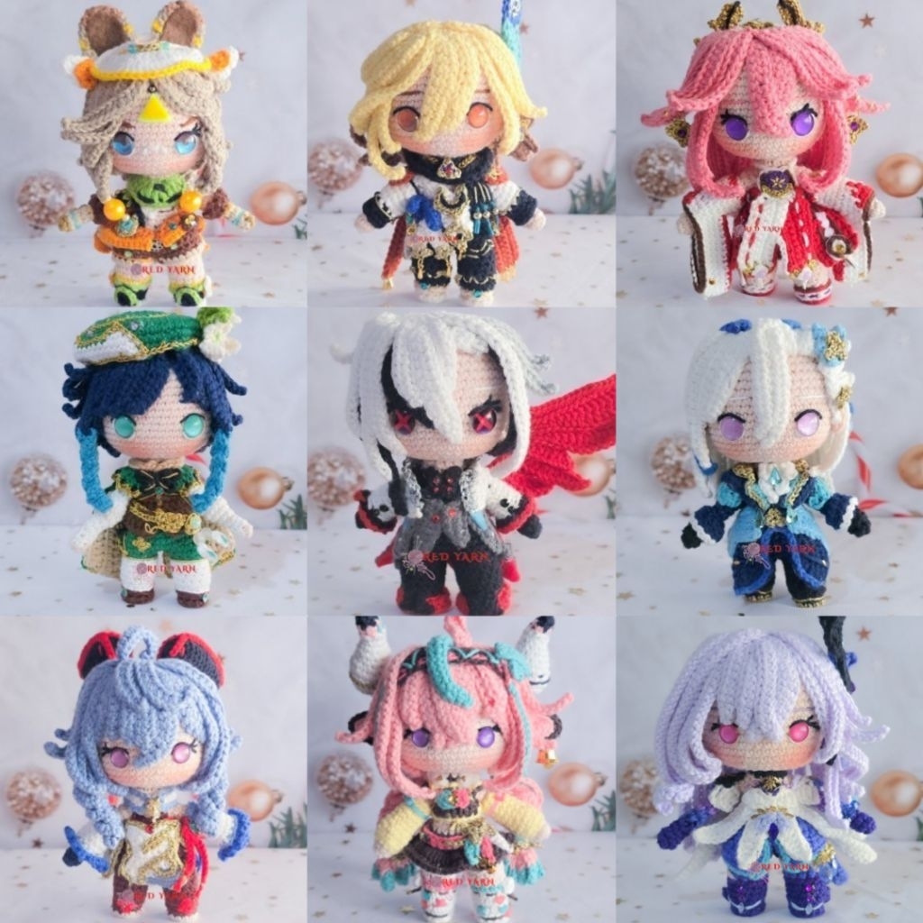 Jual Boneka Rajut Amigurumi Genshin Impact (Mini Version) - 2 | Shopee ...