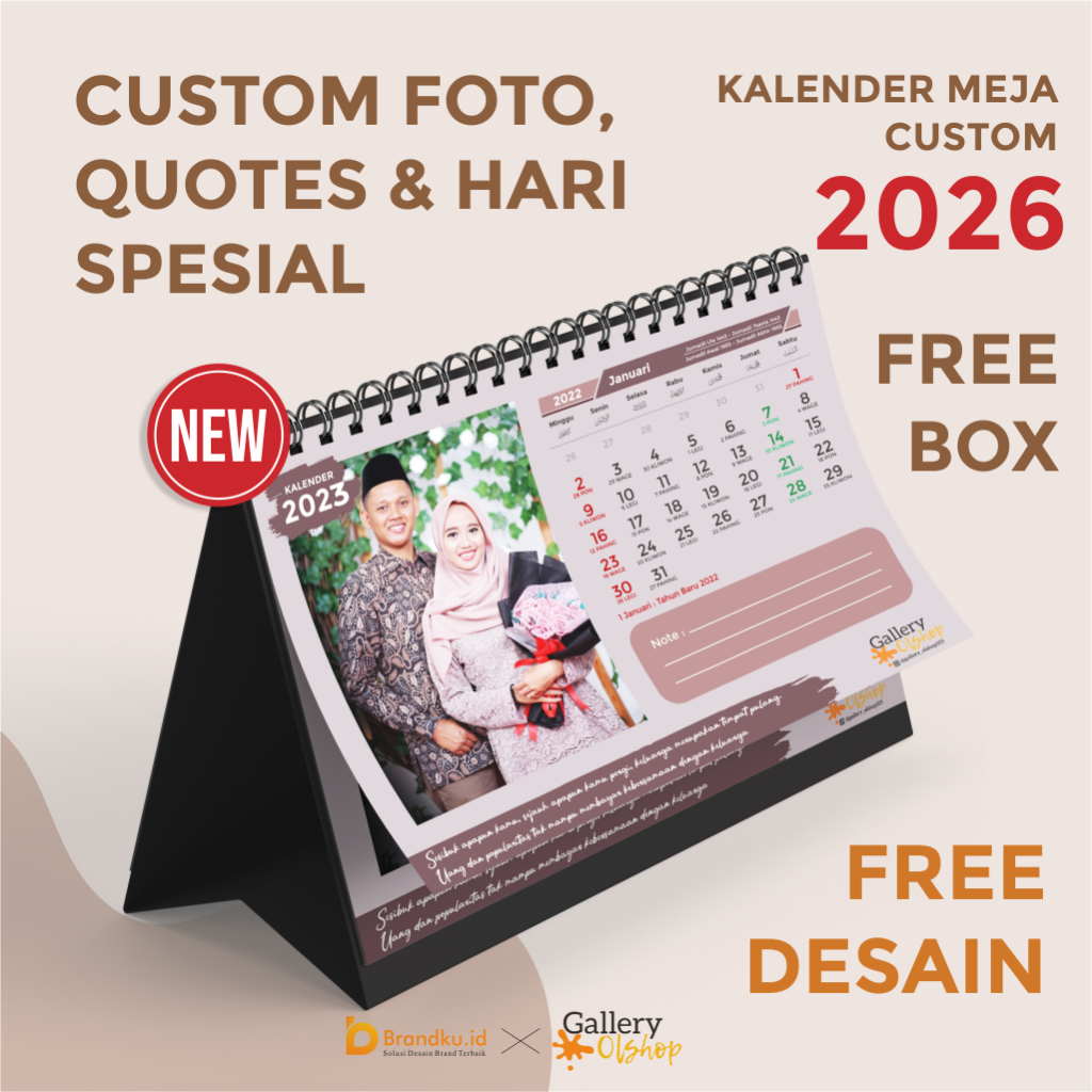 Jual KALENDER MEJA 2026 CUSTOM KALENDER DUDUK 2026 CUSTOM KALENDER ...