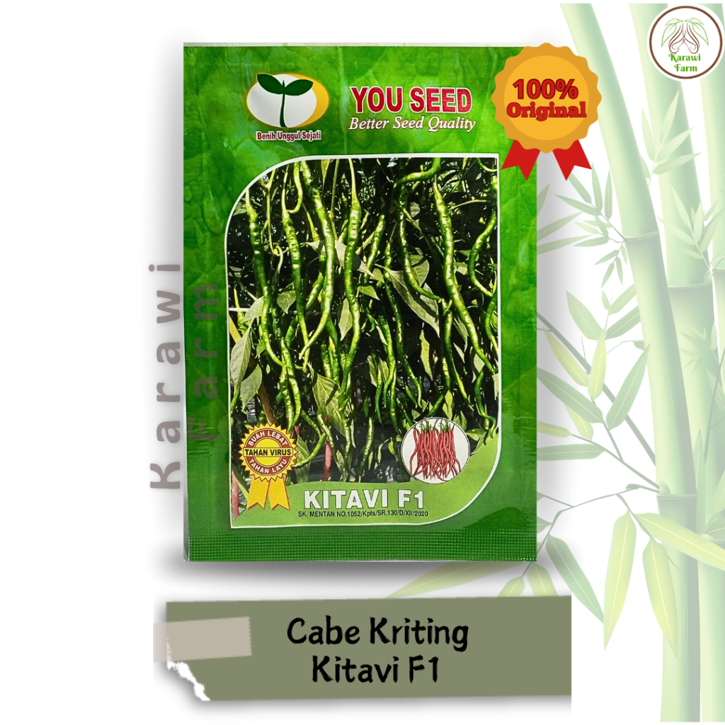 Jual Benih Cabai Keriting Kitavi F1 10 gram - You Seed | Shopee Indonesia