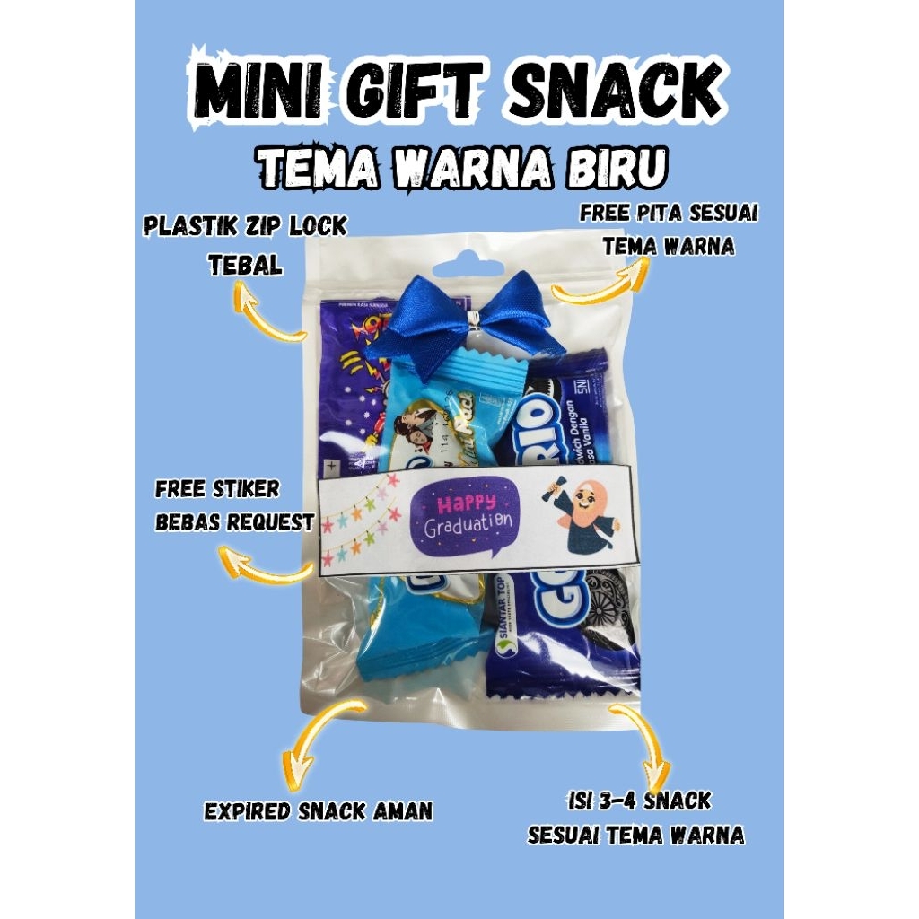 Jual MINI GIFT MINI HAMPERS PARSEL MINI SNACK TEMA WARNA BIRU | Shopee ...