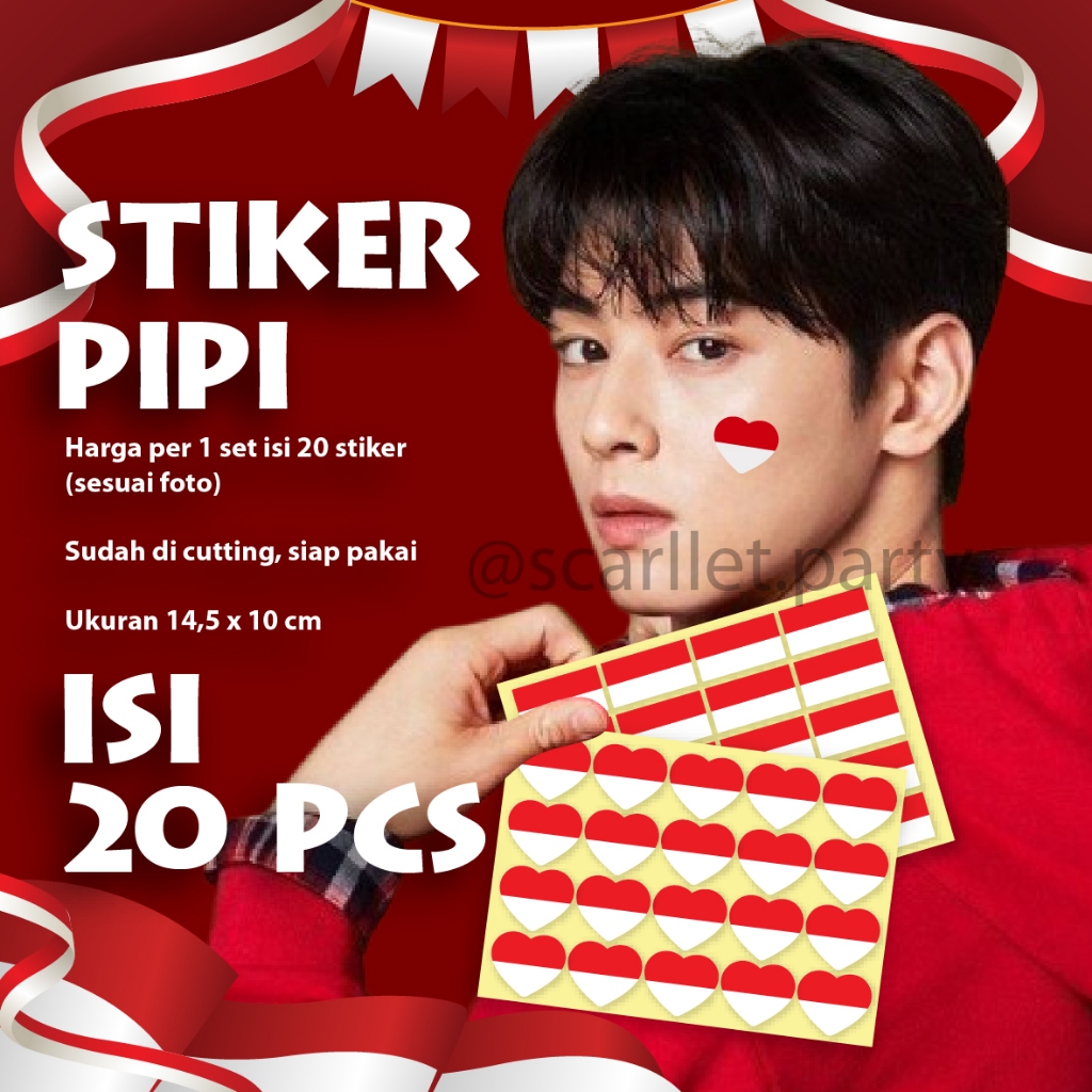 Jual STIKER PIPI BENDERA INDONESIA AGUSTUSAN 17 AGUSTUSAN DEKORASI ...