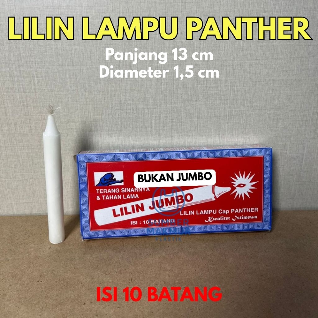 Jual Lilin Cap Panther / Lilin Lampu / Lilin Mati Lampu Isi 10 Batang ...