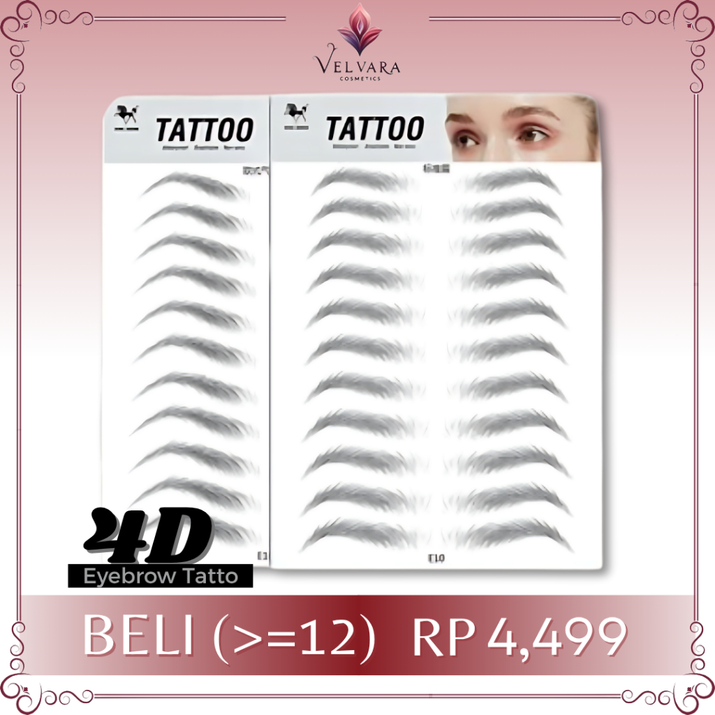 Jual 4D Eyebrow Tattoo Sticker Alis Rapi Natural Tahan Air Mudah ...