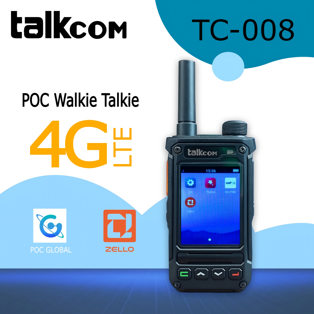 Jual Talkcom TC-008 Walkie Talkie HT POC 4G LTE Zello POC Global ...