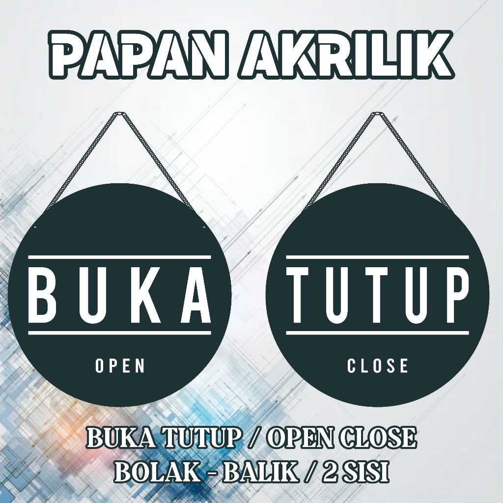 Jual SIGN OPEN CLOSE HITAM / BUKA TUTUP HITAM / PAPAN TANDA Open Close ...
