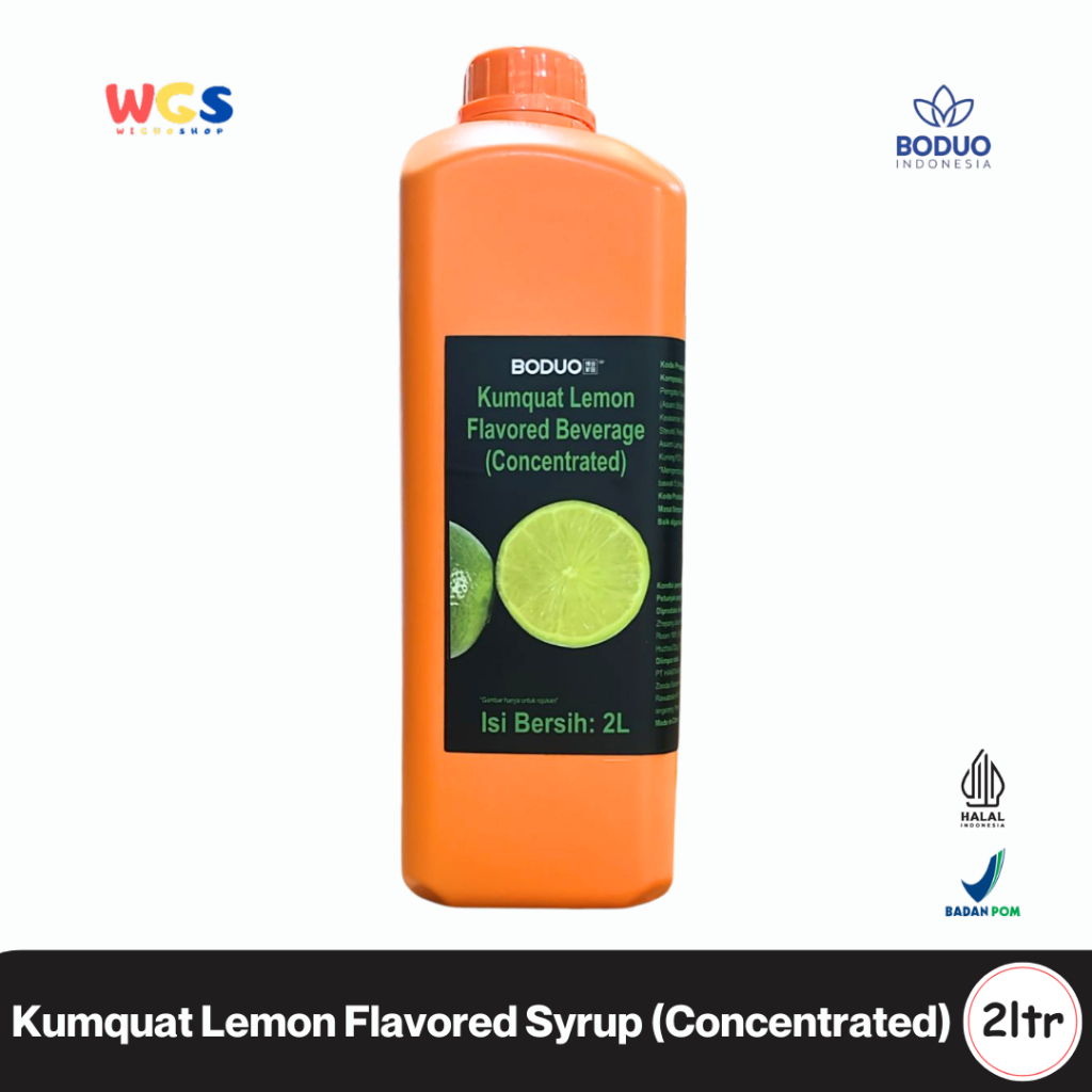 Jual BODUO Kumquat Lemon Flavored Syrup 2L - Sirup Rasa Jeruk Segar ...
