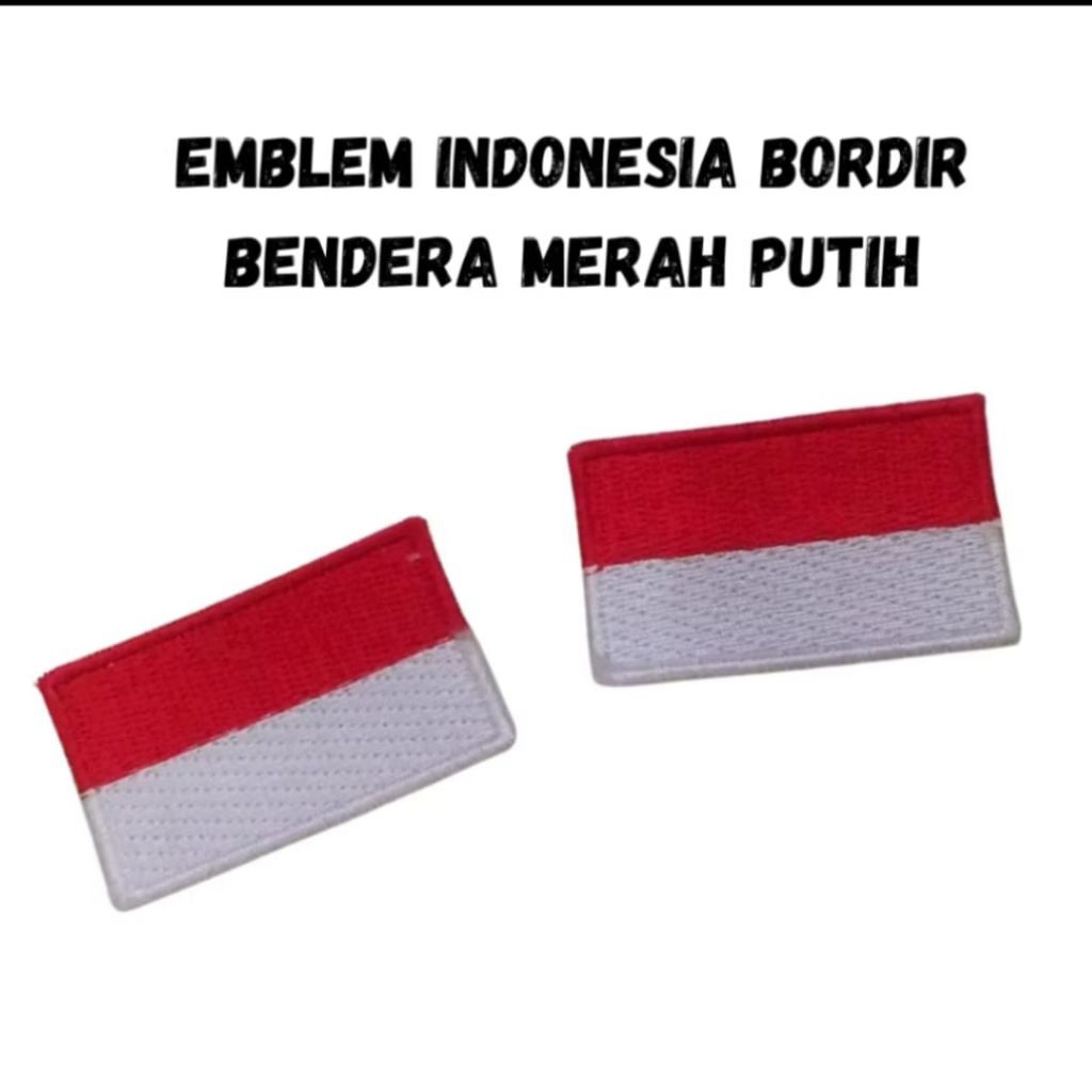 Jual Bordir Logo Bendera Merah Putih / Patch Badge Bet Emblem Merah ...