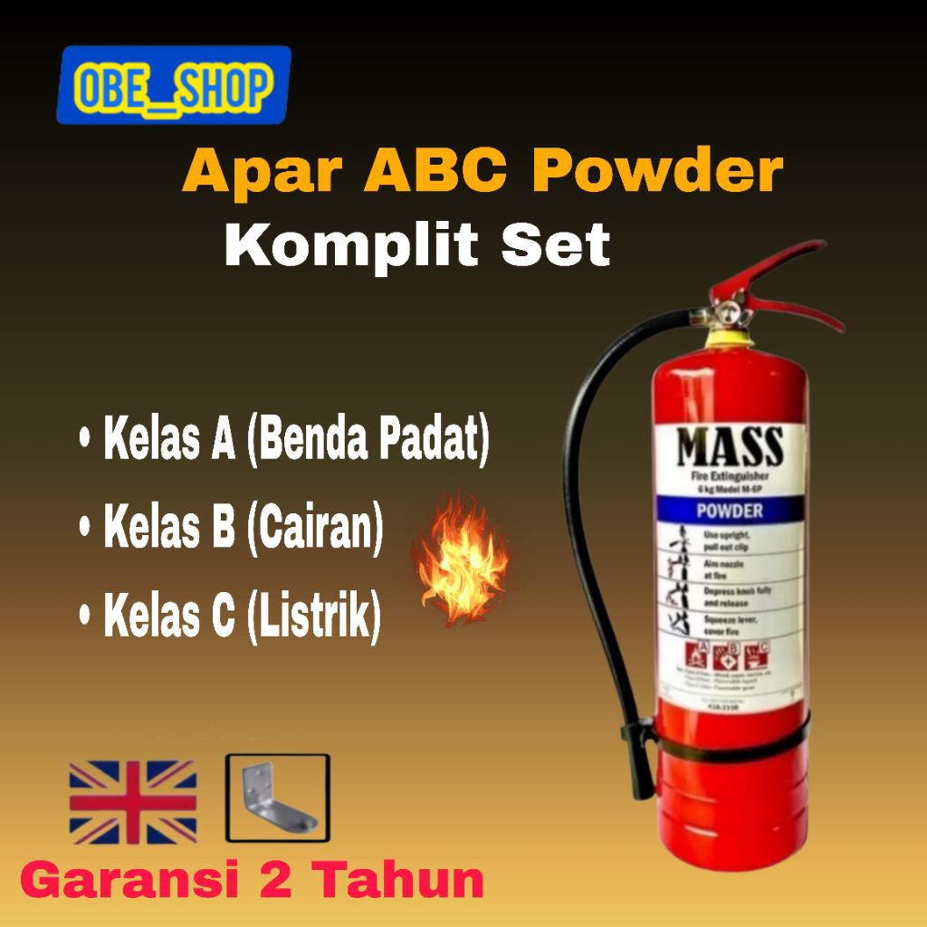 Jual Apar ABC Powder Alat Pemadam Kebakaran Bubuk Otomatis Komplit Set ...