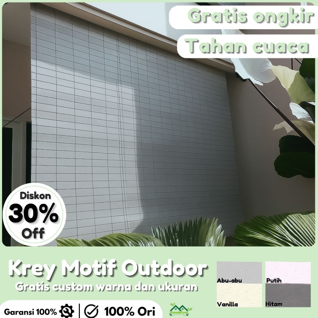 Jual Tirai Kerey Bahan PVC Ukuran 1m/1,5m/2m Untuk Outdoor Dan Indoor ...