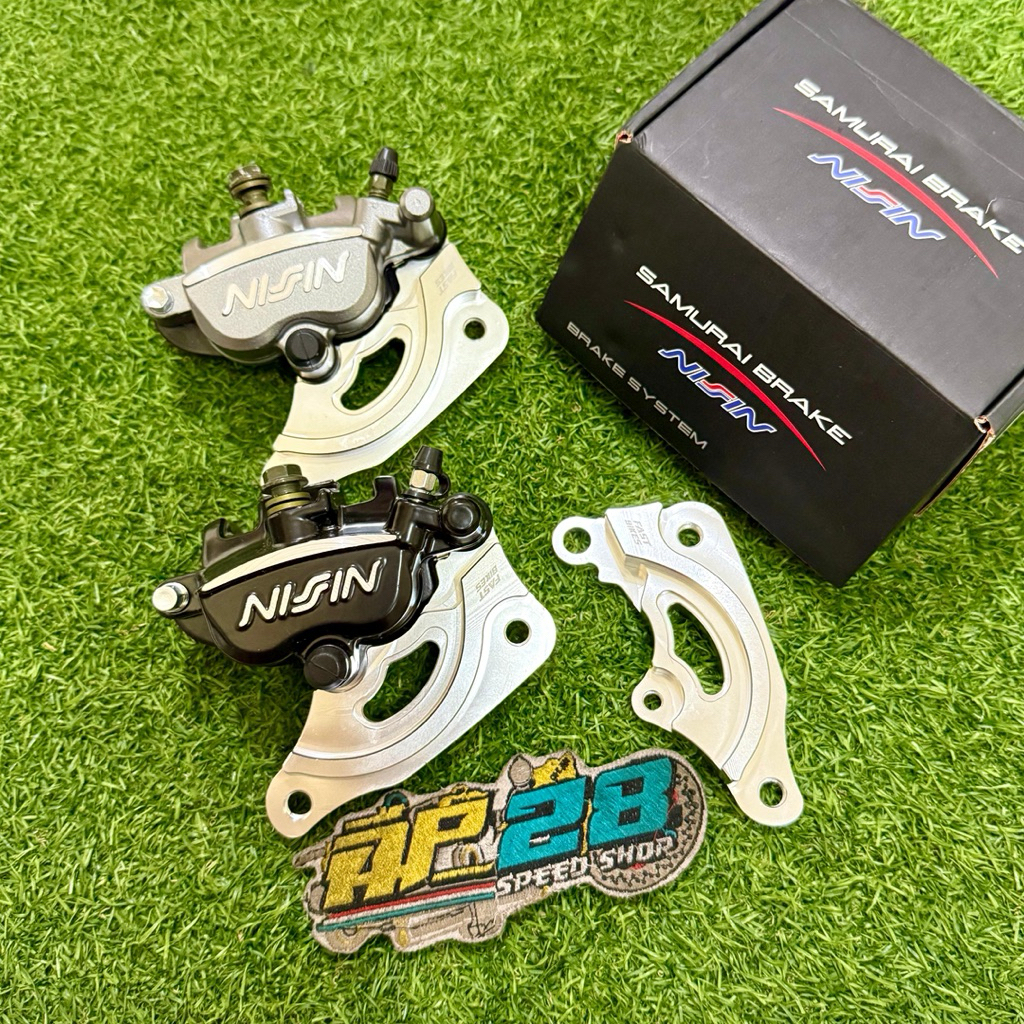 Jual KALIPER SAMURAI 2 PISTON DAN BRAKET CNC MOTOR ( MIO SMILE-FINO KARBU-SOUL KARBU-XEON KARBU ...