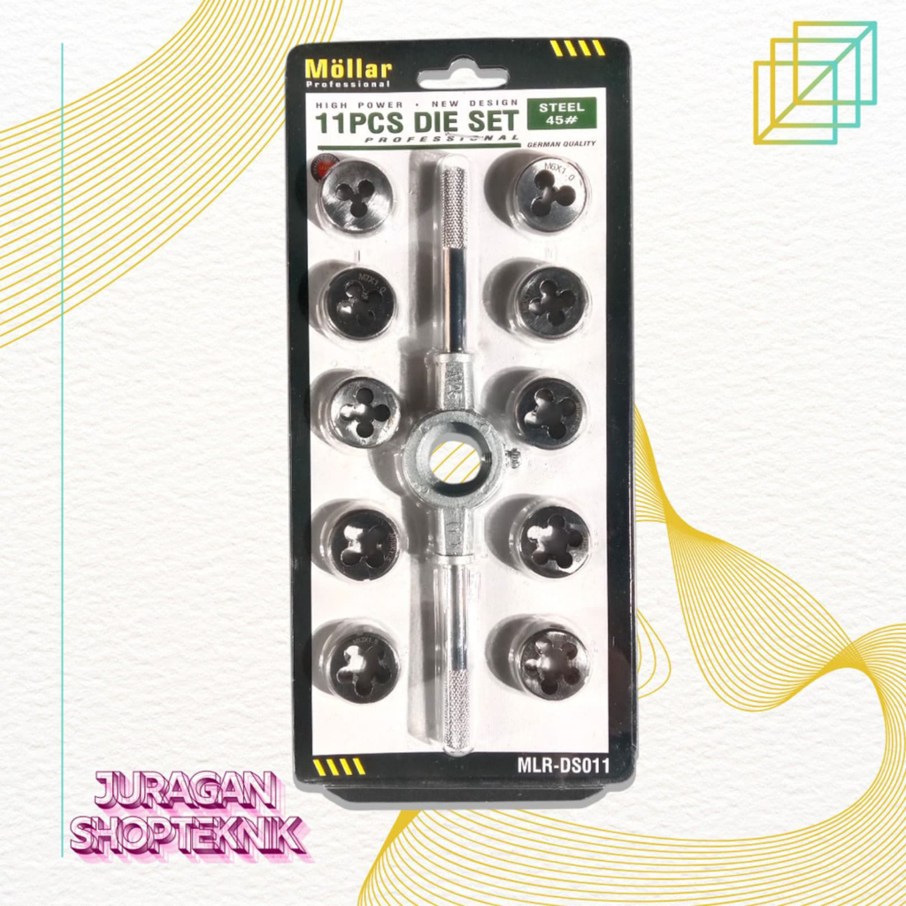 Jual Tap DIE Set 11pcs Alat Snai Senai Ulir Drat Baut Mur M5 M6 M7 M8 ...