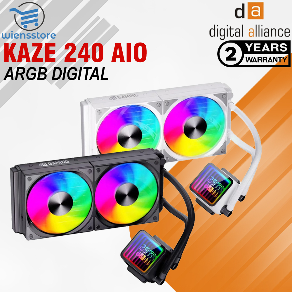 Jual DIGITAL ALLIANCE KAZE WATER COOLING AIO 240 ARGB DIGITAL | DA AIO 240 KAZE DIGITAL | Shopee ...