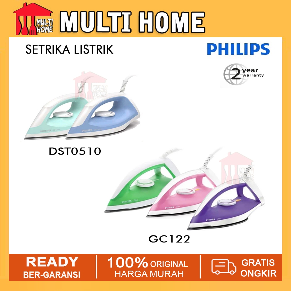 Jual Philips Setrika DST0510 / GC122 Dry Iron Original Garansi Resmi 2 ...
