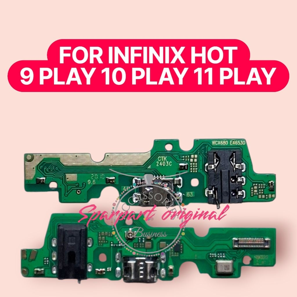 Jual PAPAN CAS/KONEKTOR CAS INFINIX HOT 9/10/11 PLAY+IC MIC SET NEW ...