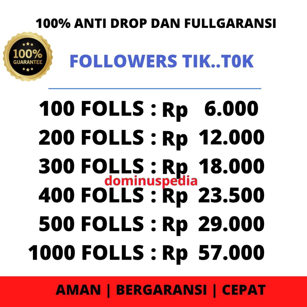 Jual FOLLOWER TIK**TOK PERMANEN BERGARANSI ANTI DROP | Shopee Indonesia