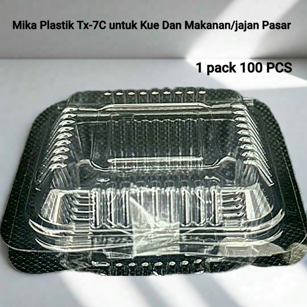 Jual [100 PCS] Mika Plastik 7C -Mika untuk Kue Dan Makanan/jajan Pasar ...