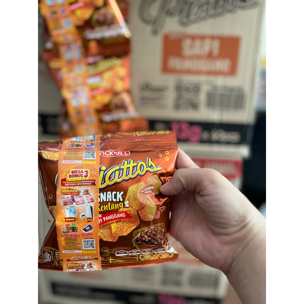 Jual Snack Piattos Rasa Sapi Panggang 13g isi 10 pcs / Renteng | Shopee ...