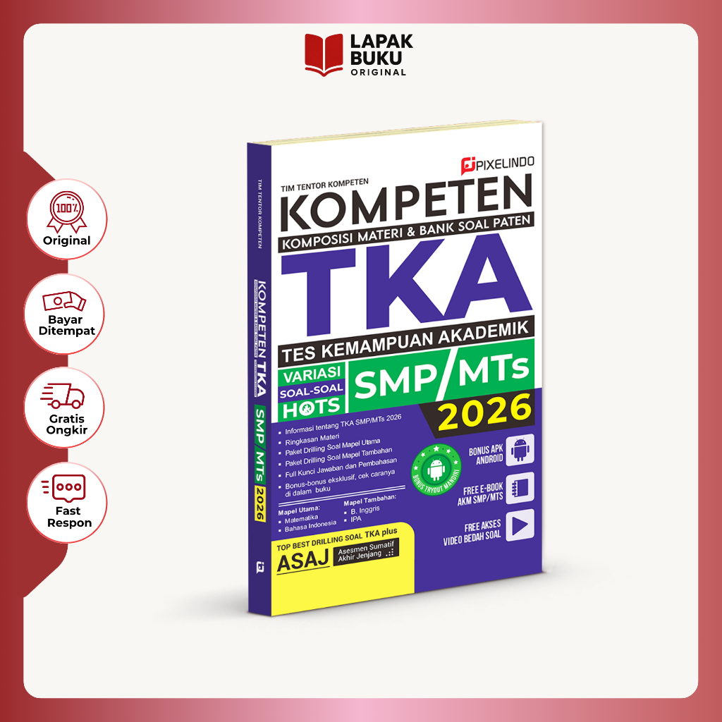 Jual Buku Kompeten Tes Kemampuan Akademik TKA SMP / MTS 2026 [Variasi ...