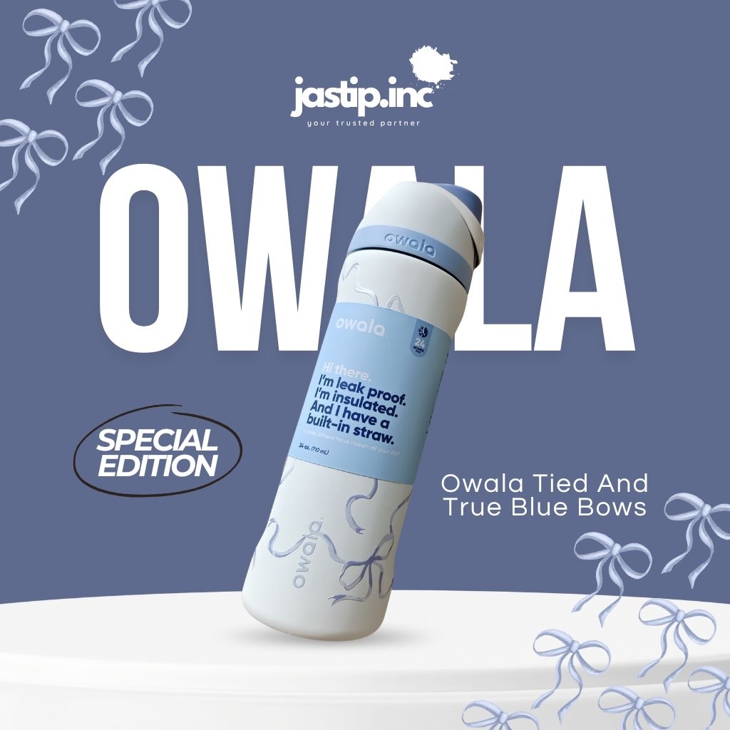 Jual Owala Botol Air Stainless Steel FreeSip Tied And True Blue Bows 24 ...