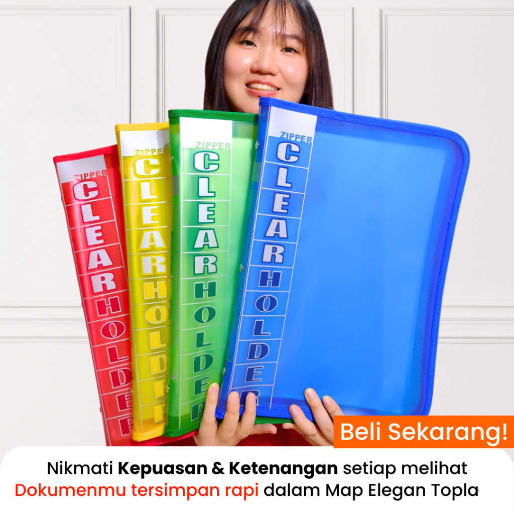 Jual CH555 Clear Holder Map Dokumen Resleting Anti Air Document Keeper ...