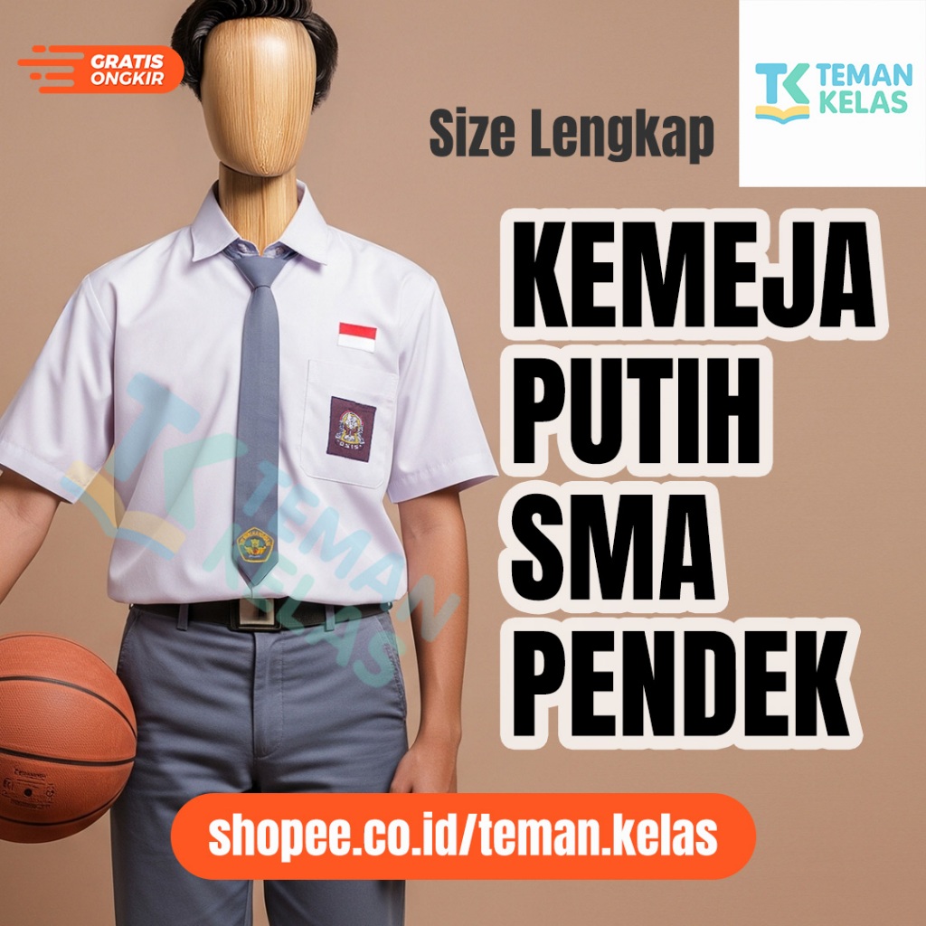 Jual Kemeja SMA Putih Lengan Pendek Teman Kelas Seragam Sekolah Pria ...