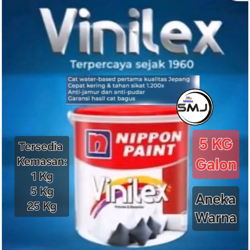 Jual Vinilex 5kg Vinilex 5000 kembang Warna Vinilex 5kg White 300 White ...