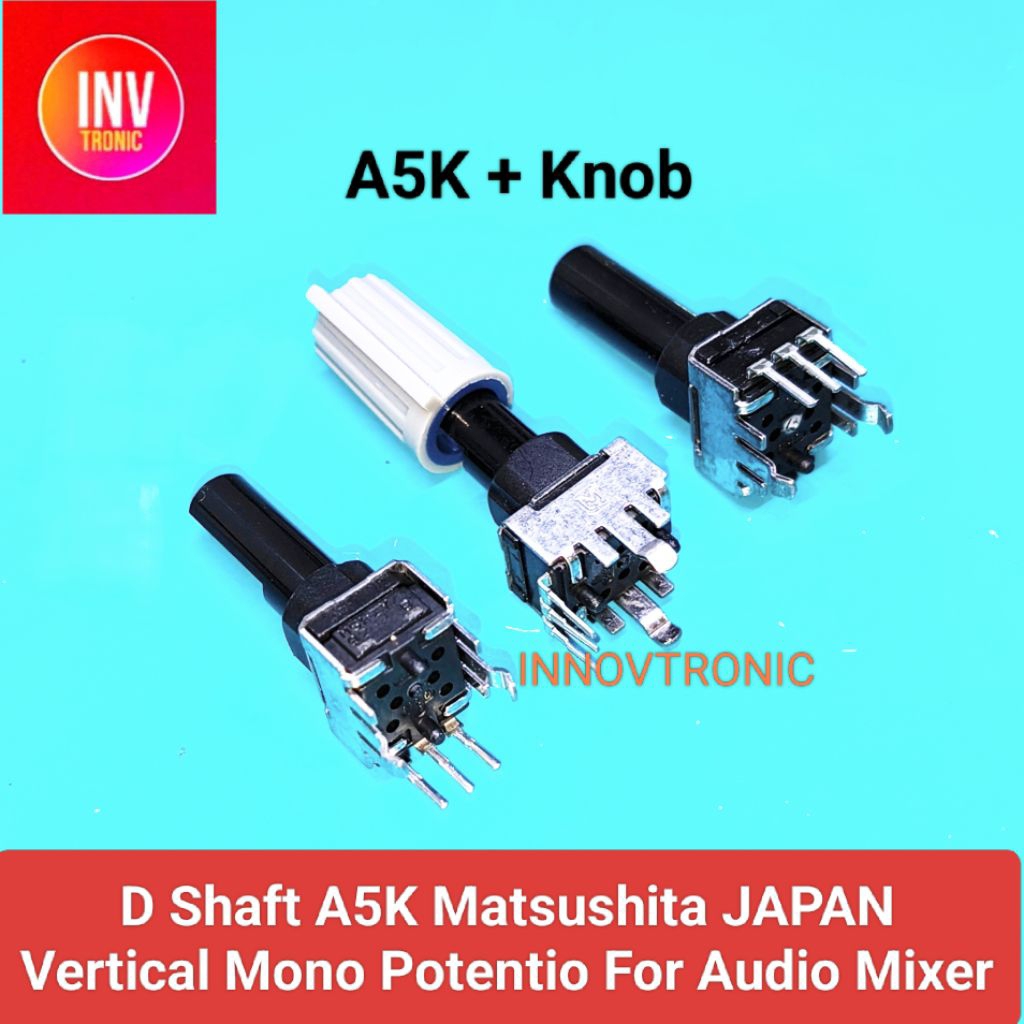 Jual Knob 270° + A5K Matsushita JAPAN Mono Potentio Potensio Vertical ...