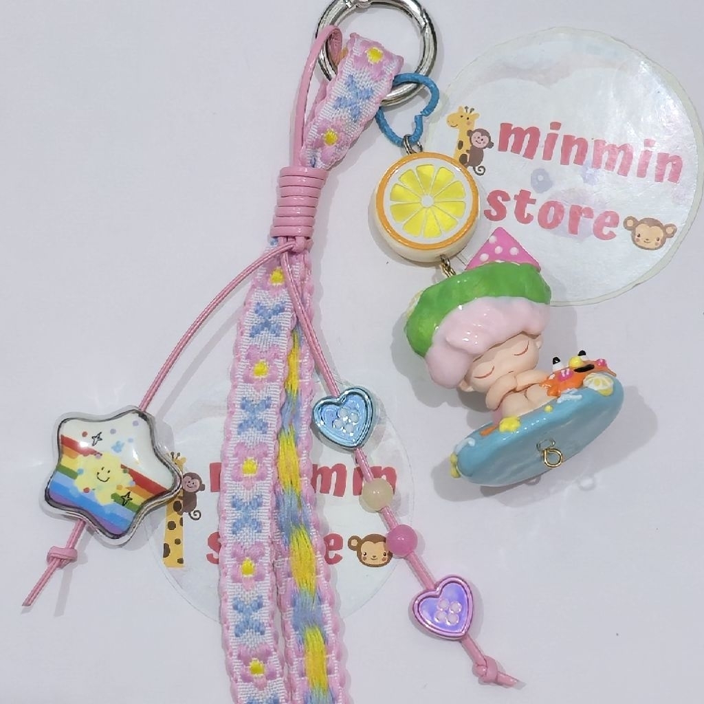 Jual Dimoo / Bag Charm Phone Charm / Popbean Painted Luxury / Strap ...