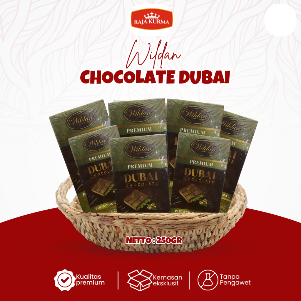 Jual Chocolate dubai kunafa pistachio premium 250gr, 100% original kualitas premium, rasa krim ...