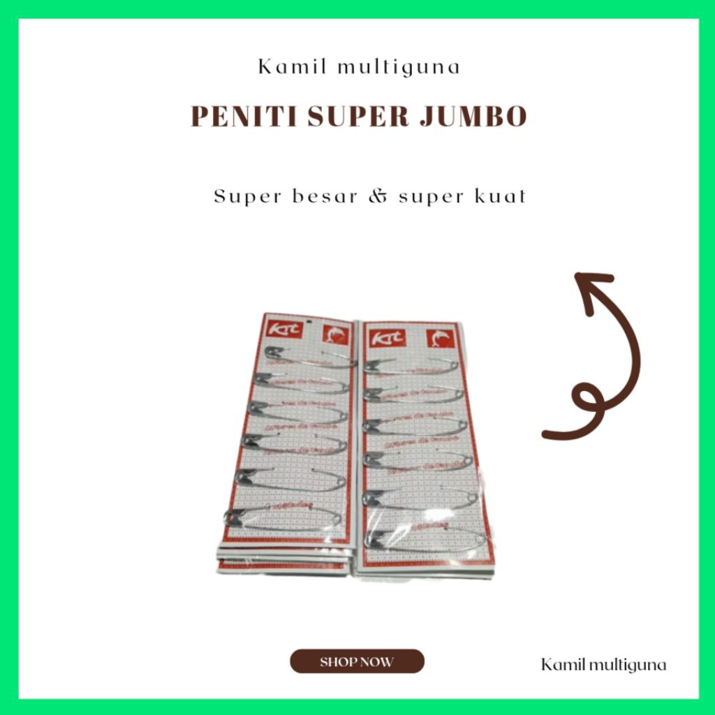 Jual peniti jumbo isi 6 peniti besar untuk spray kasur peniti gede ...