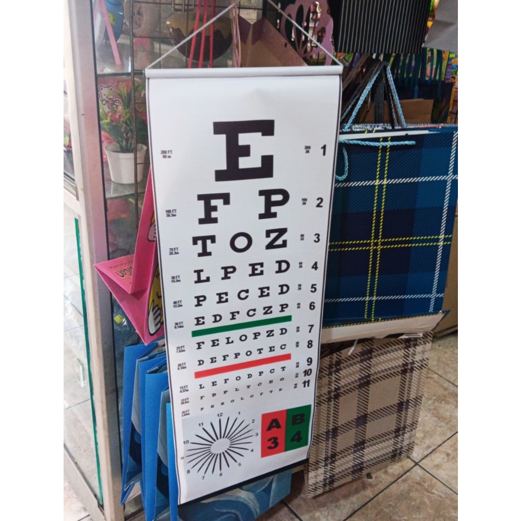 Jual Snellen Chart / Alat Bantu Tes Penglihatan / Snellen Test Mata ...