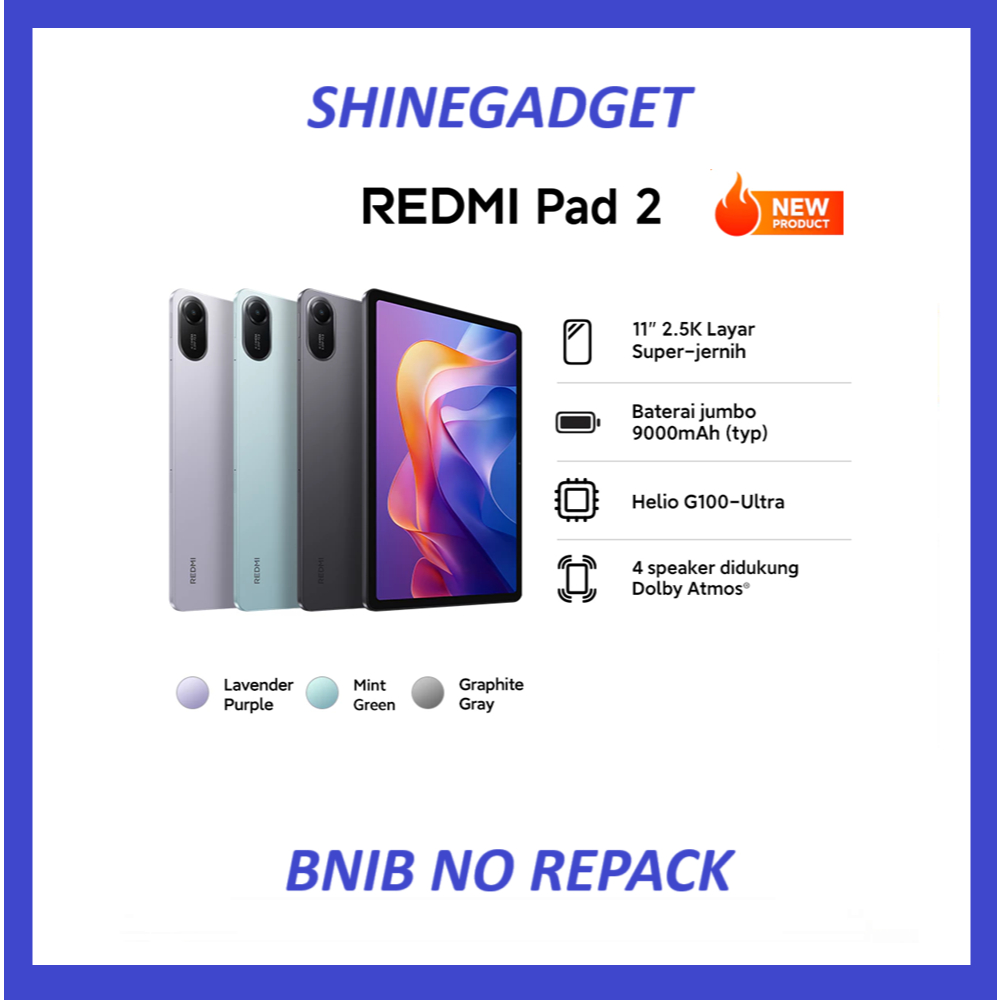 Jual Xiaomi Redmi Pad 2 4GB/128GB | MediaTek Helio G100-Ultra | BNIB ...
