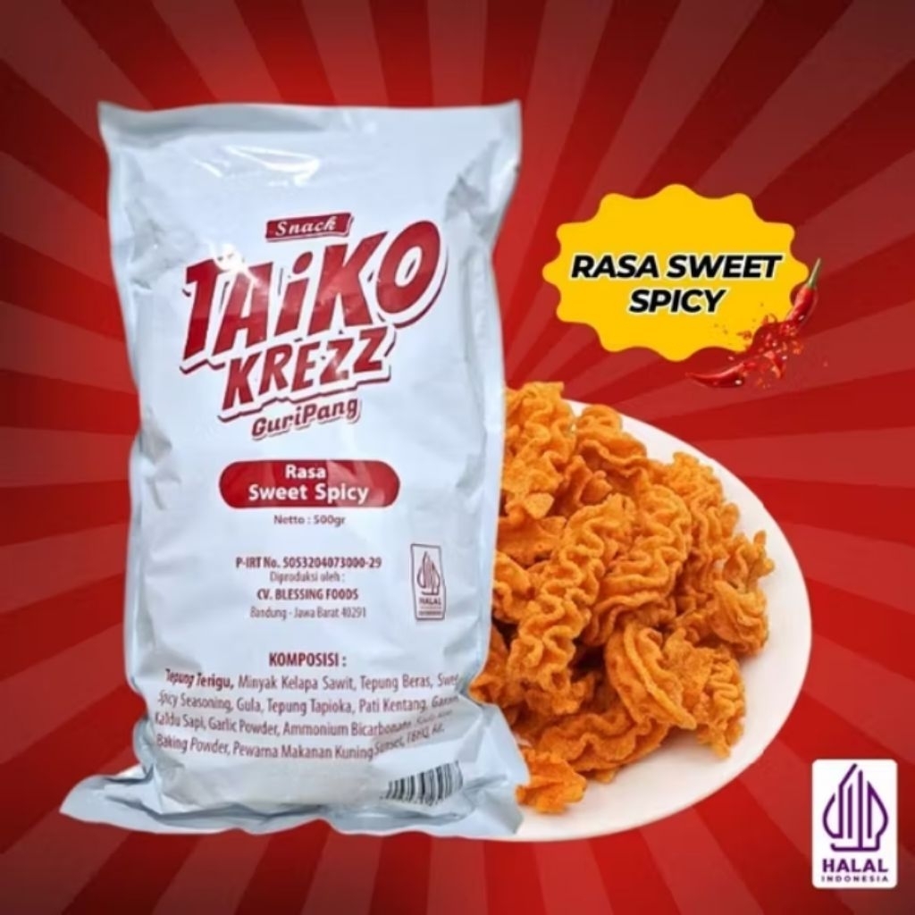 Jual Taiko Krezz | Cemilan kriuk Taiko | 250gr | Shopee Indonesia