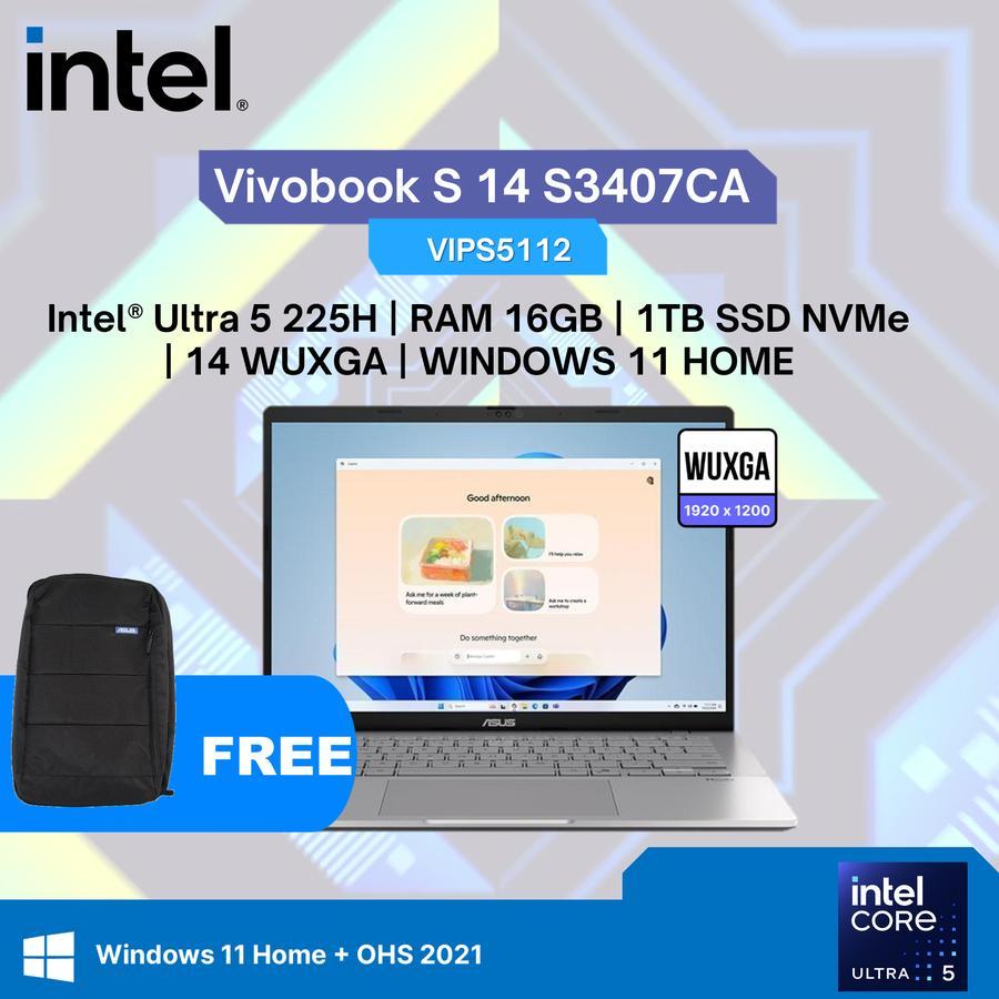 Jual ASUS VIVOBOOK S14 S3407QA ULTRA 7 255H 16GB 1TB W11 OHS 14" 2K ...