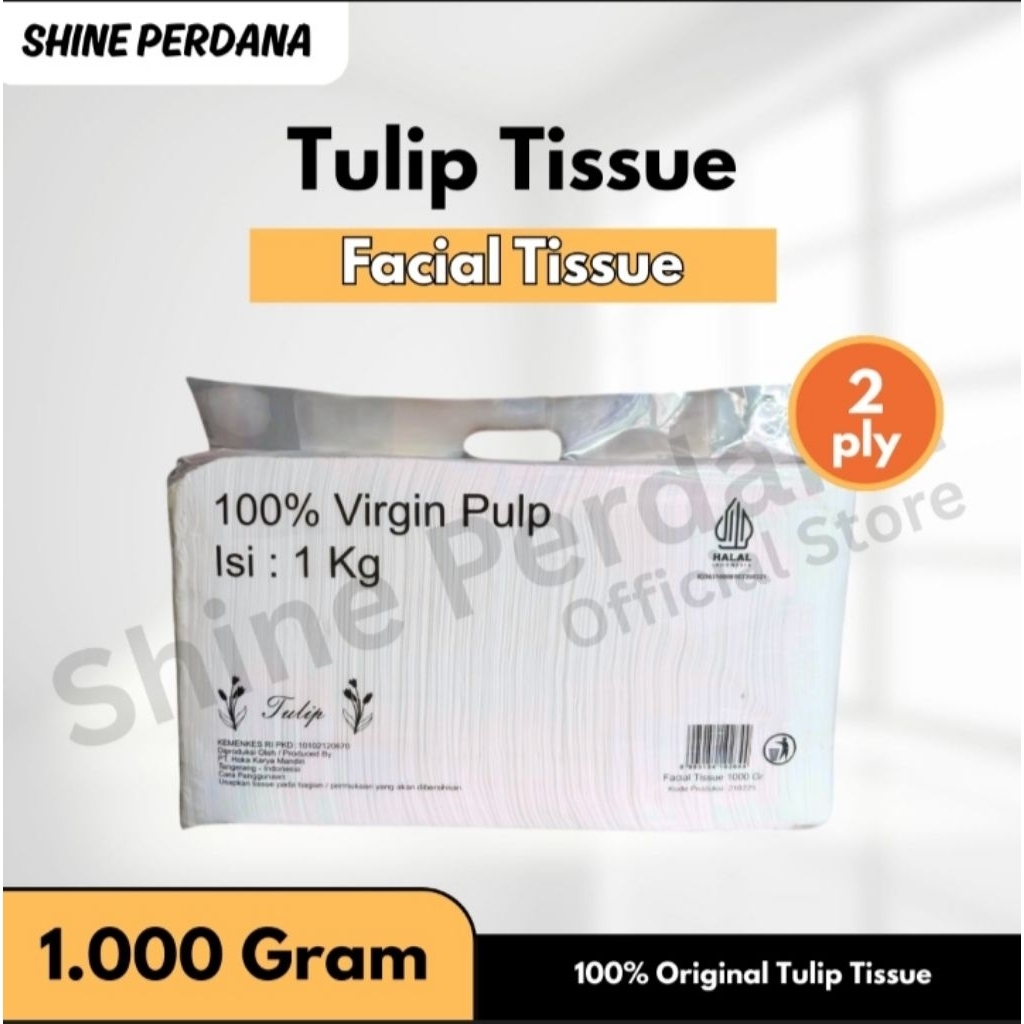 Jual Minimal 2 Pack Tisu Tissue Facial Pulp TULIP 1000 gram Kiloan ...