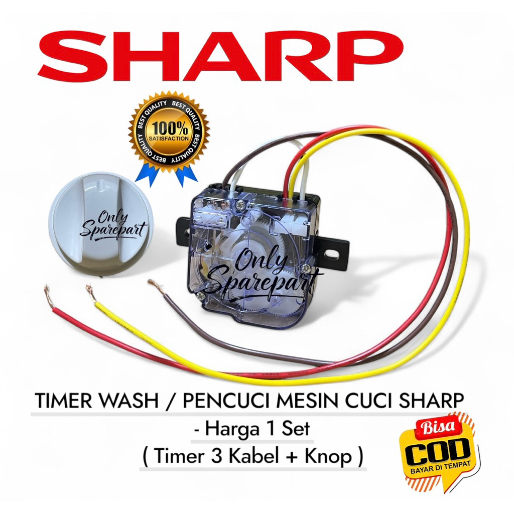 Jual [ ES-T95CR ] Timer Mesin Cuci 3 Kabel + Knop Putaran Timer Mesin ...