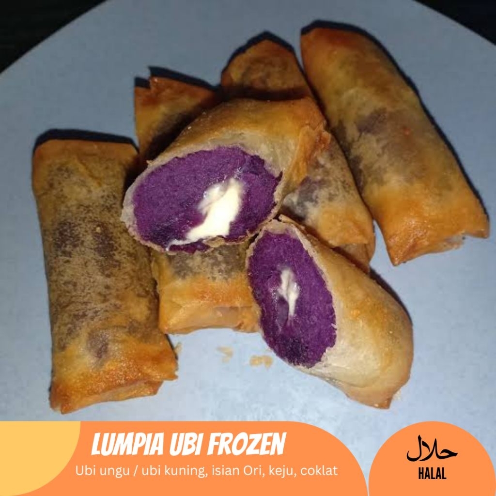 Jual LUMPIA UBI UNGU KEJU LUMER / LUMPIA UBI UNGU COKLAT LUMER / LUMPIA ...