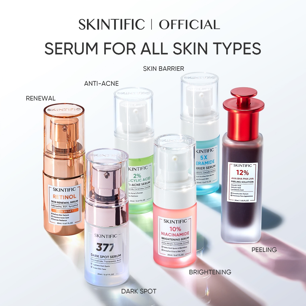 Jual [SKINTIFIC AUTHORIZED] SERUM COLLECTION Facial Serum Glowing ...