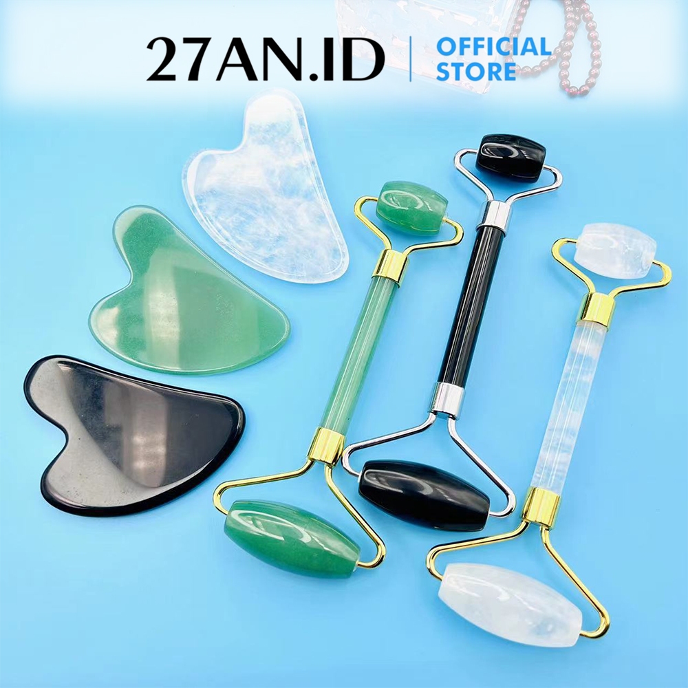 Jual (27AN.ID) Alat Pijat Wajah Jade Roller Massager H426 Facial ...