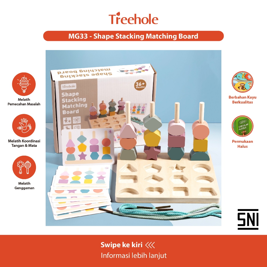 Jual Beringin Toys - Shape Stacking Matching Board / Papan Edukasi Anak ...