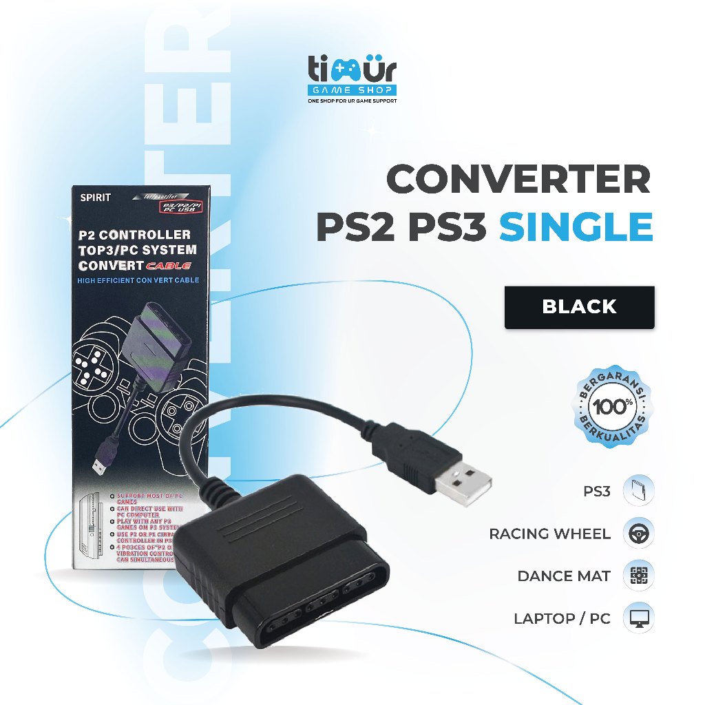 Jual Converter USB 1 Slot Stik Stick PS2 ke PS3 / PC Single | Shopee ...