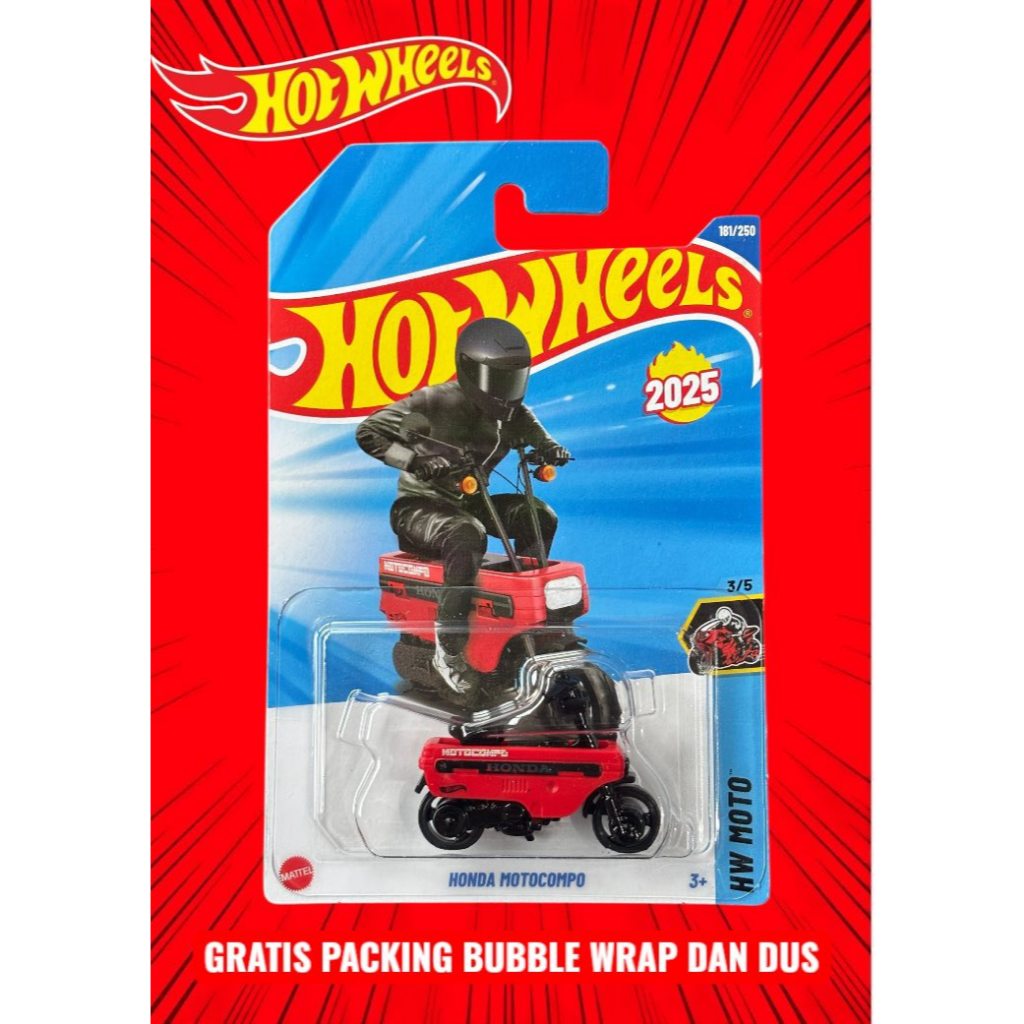 Jual Hot Wheels Honda Motocompo Merah Lot J 2025 | Shopee Indonesia