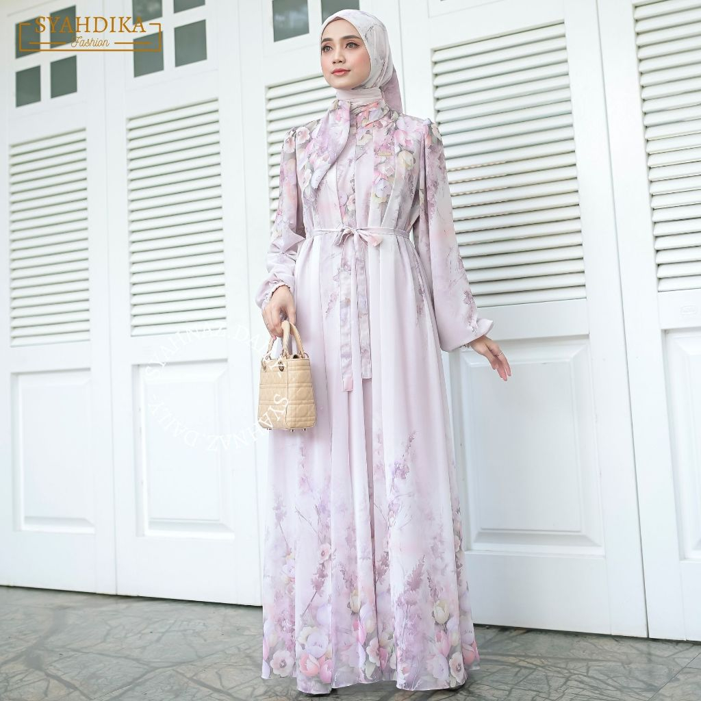Jual ( FREE HIJAB ) - GAMIS CERUTY BABYDOLL PREMIUM ZASKIA FLOWER BY ...