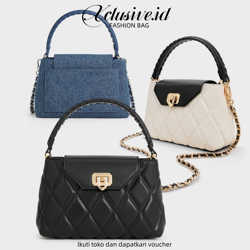 Jual Tas Ck Arwen Quilted pegangan braided strap handbag Tas selempang ...
