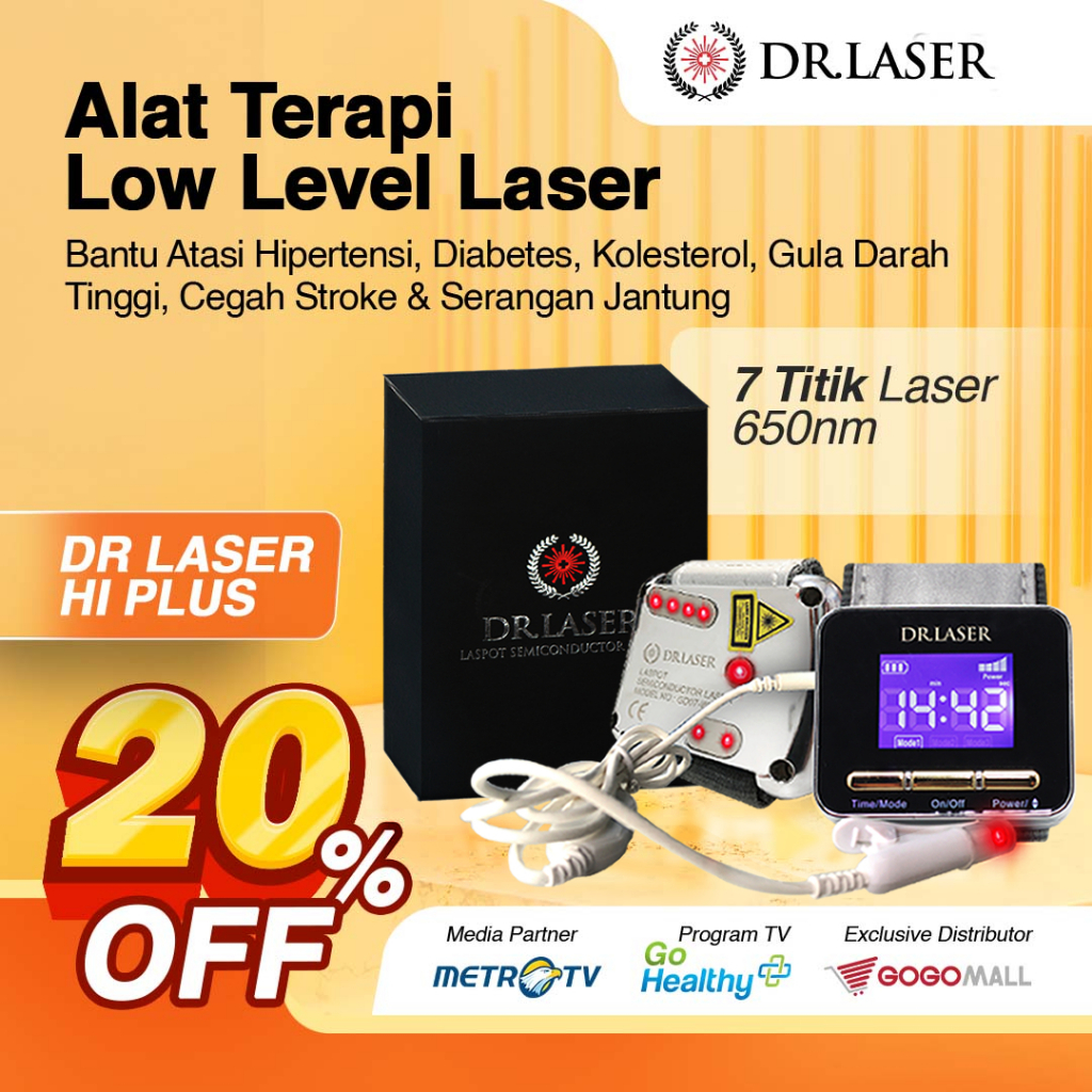 Jual DR LASER HI PLUS - ASAM URAT TERKENDALI TIDUR LEBIH NYAMAN - ALAT ...