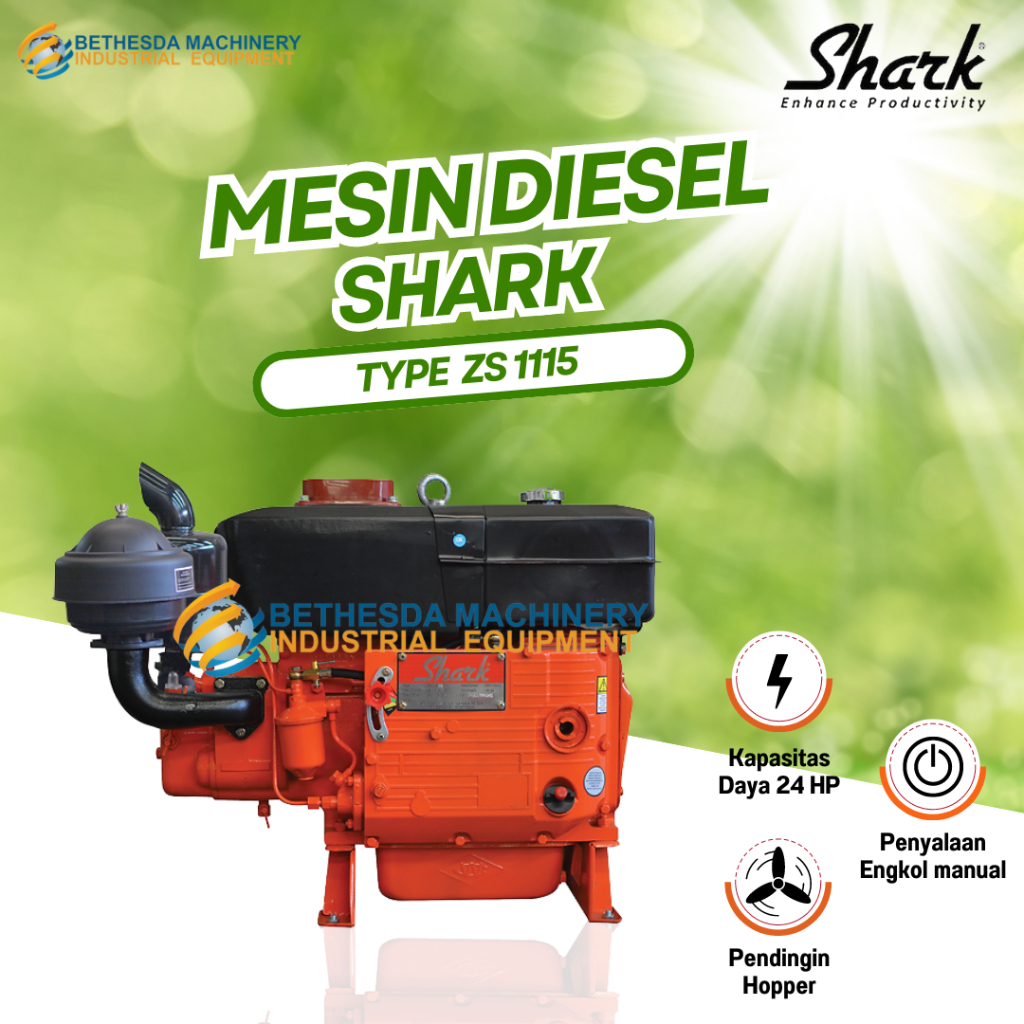 Jual Mesin penggerak Shark ZS 1115 WO 24 HP Diesel Engine 24HP/24PK | Shopee Indonesia